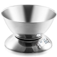 China Electronic Stainless Steel Kitchen Scale 1g Bowl Scale Temperature Function Peel Fruit/Baking Weighing Features Battery Powered for sale