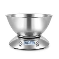 China Stainless Steel Digital Kitchen Scale 5 kg Removable Bowl and Battery Powered Digital Household Scale for sale