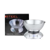 China Stainless Steel Digital Kitchen Scale 5 kg Removable Bowl and Battery Powered Digital Household Scale for sale