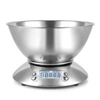 China 2L Bowl Nutritional Digital Food Scale Stainless Steel Scale ROUND 215*145 Mm HYD Weighing Electronic Kitchen Scale for sale