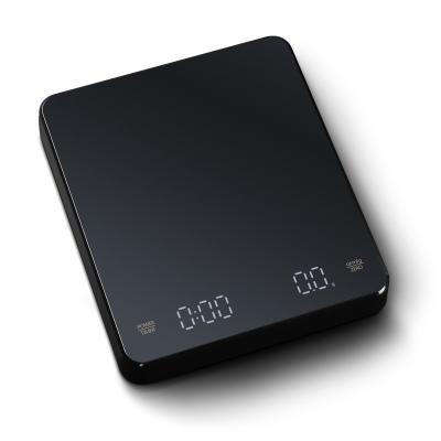 China Digital Kitchen Scale Weight Electronic Coffee Scale Timer LED Digital Smart Household Coffee Scale With Usb 3KG/0.1G for sale