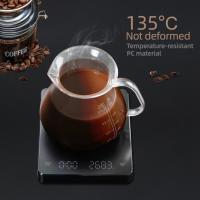 China Digital Kitchen Scale Weight Electronic Coffee Scale Timer LED Digital Smart Household Coffee Scale With Usb 3KG/0.1G for sale