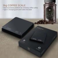 China Digital Kitchen Scale Weight Electronic Coffee Scale Timer LED Digital Smart Household Coffee Scale With Usb 3KG/0.1G for sale