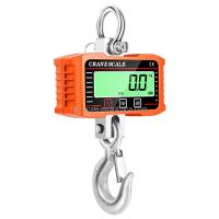 China Aluminum Shell Stainless Steel 2-Ton Digital Crane Scale with Battery Powered Remote Control LCD Backlight Orange Blue for sale