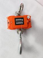 China Aluminum Shell Stainless Steel 2-Ton Digital Crane Scale with Battery Powered Remote Control LCD Backlight Orange Blue for sale