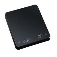 China Top Sale Mini Black Digital Coffee Scale with Timer Electric Powered Kitchen Weight Measuring Device Division 1g for sale