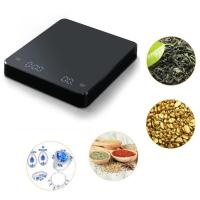 China Top Sale Mini Black Digital Coffee Scale with Timer Electric Powered Kitchen Weight Measuring Device Division 1g for sale