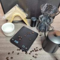 China Digital Coffee Scale with Timer Function 3kg Capacity LED Display USB Charge Electronic Weighing Balance High Precision for sale