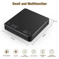China Smart Coffee Weight Scale USB Digital Kitchen Tempered ABS Scale WITH LID Capacity 3KG 0.1G for House Food Multi-Function for sale