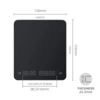 China Rectangle Dual Screen 3kg Capacity Kitchen Scale for Precise Weight Measuring of Coffee Beans and Other Ingredients for sale