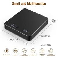 China Multifunction Digital Food Scale Kitchen Coffee Scale with Battery Power Source Product size 14.3*20.7**3 cm for sale