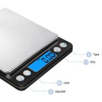 China Black J R Silver Superior Mini 3kg Stainless Steel Weighing Platform Electronic Digital Weight Scale Tare Function Black for sale