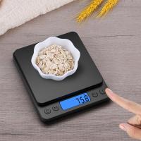 China 12*10*3cm GYS 3KG Black Color Smart Food Scale Most Competitive Electronic Digital Multifunction Nutrition Weighing Kitchen Scale for sale