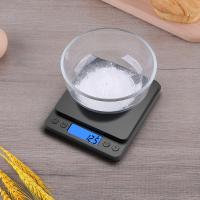 China 12*10*3cm GYS 3KG Black Color Smart Food Scale Most Competitive Electronic Digital Multifunction Nutrition Weighing Kitchen Scale for sale