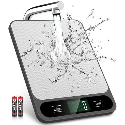 China CE ROHS FCC Certified Kitchen Scale Accurate Food Diet Weighing 5kg 10kg Stainless Steel Balance Scale with Scale Tray for sale
