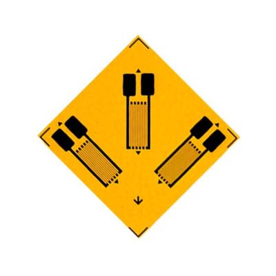 China Upgrade Your Resistance Measurement with BF350-CA Tri Element Rosette Strain Gage's Constantanm Grid Material for sale