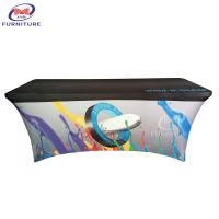 China Custom Pattern Polyester Banquet Tablecloths 6/8 Inch Smooth Soft Touch for sale