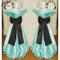 China Decoration Custom Size Polyester Tablecloth Bar Table Covers And Sashes for sale
