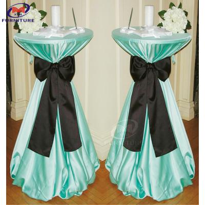 China Decoration Custom Size Polyester Tablecloth Bar Table Covers And Sashes for sale