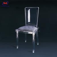 China Square Back Plastic Resin Chiavari Chair Foldable Transparent For Wedding for sale