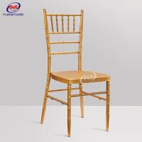 China Furniture Gold Chiavari Chairs , Wedding Party Restaurant Outdoor Dining Chairs for sale