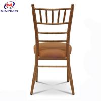 China Chiavari Wedding Dining Chairs , Aluminum Metal Gold Wedding Chairs For Hotel Event for sale