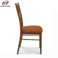 China Chiavari Wedding Dining Chairs , Aluminum Metal Gold Wedding Chairs For Hotel Event for sale