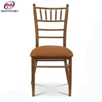China Chiavari Wedding Dining Chairs , Aluminum Metal Gold Wedding Chairs For Hotel Event for sale