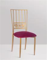 China 28x28x1.2mm Tube Size Wedding Metal Chiavari Chairs With Cushion for sale