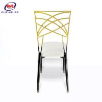 China ISO9001 Hotel Dining Gold Chiavari Chairs With White Cushion for sale