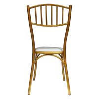 China 400kg Weight Capacity Gold Chiavari Chairs Wedding White Cushion 28x1.2mm Tube Size for sale