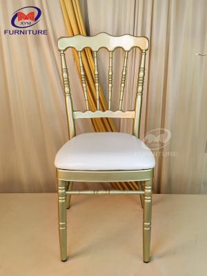 China ODM Gold Chiavari Chairs With White Cushion Commercial Furniture for sale