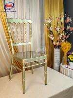 China ODM Gold Chiavari Chairs With White Cushion Commercial Furniture for sale