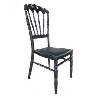 China ISO9001 Black Chiavari Chair Hotel Dining With Cushion for sale