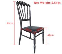 China ISO9001 Black Chiavari Chair Hotel Dining With Cushion for sale