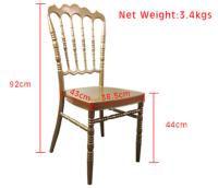 China Iron Aluminum Alloy Wedding Chiavari Chair 28*2.0mm 35x2.5mm Tube Size for sale