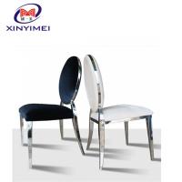 China High End 40 Density Sponge Cushion 1.2mm Tube Size Stainless Steel Dining Chairs for sale