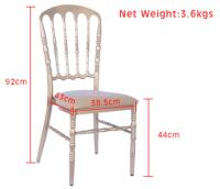 China 30x3.0mm Tube Size Wedding Party Chairs Aluminum Alloy 10 Years Warranty for sale