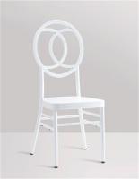China White Wedding Chiavari Chair No Upholstered 15.5 Inches Seat Depth for sale