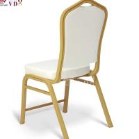 China Rocking Back Wedding Banquet Chair Iron Aluminum Fabric Metal Frame For Hotel Hall for sale