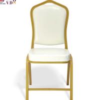 China Rocking Back Wedding Banquet Chair Iron Aluminum Fabric Metal Frame For Hotel Hall for sale