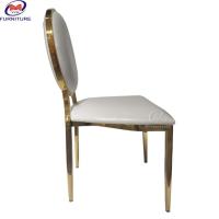 China Modern Events Stainless Steel Chair Circle Back Stainless Steel Dining Chairs Use For Dining Wedding for sale