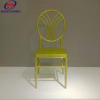 China Customized Golden Phoenix Bamboo Chair Line Backrest European Round Back Iron Banquet Chair for sale