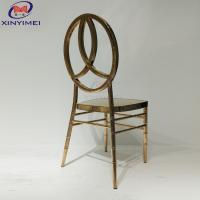 China Restaurant Gold Stainless Steel Dining Chair Hotel Simple Mirror Metal Phoenix Chair for sale