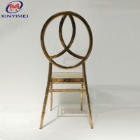 China Restaurant Gold Stainless Steel Dining Chair Hotel Simple Mirror Metal Phoenix Chair for sale