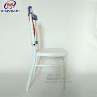 China Casual Creative Two Color Burgundy Iron Dining Chairs  Iron Napoleon Chair for sale