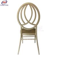 China Round Flower Buds Backrest Wedding Chiavari Chair Champagne Gold Aluminum Metal Bamboo Chairs for sale