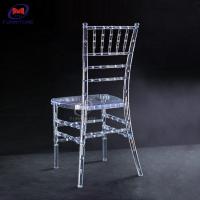 China Crystal Wedding Hall Resin Chiavari Chair Plastic Clear Color for sale