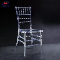 China Crystal Wedding Hall Resin Chiavari Chair Plastic Clear Color for sale