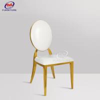 China Cushioned Modern Event Stainless Steel Chair And Table Circle Back For Banquet Wedding for sale
